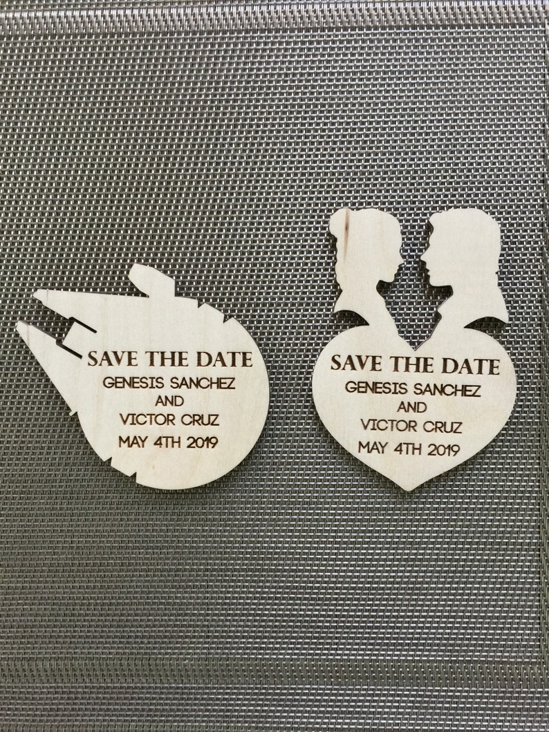 Save the Date Magnet Millenium Falcon Wedding Favors Inspired | Etsy
