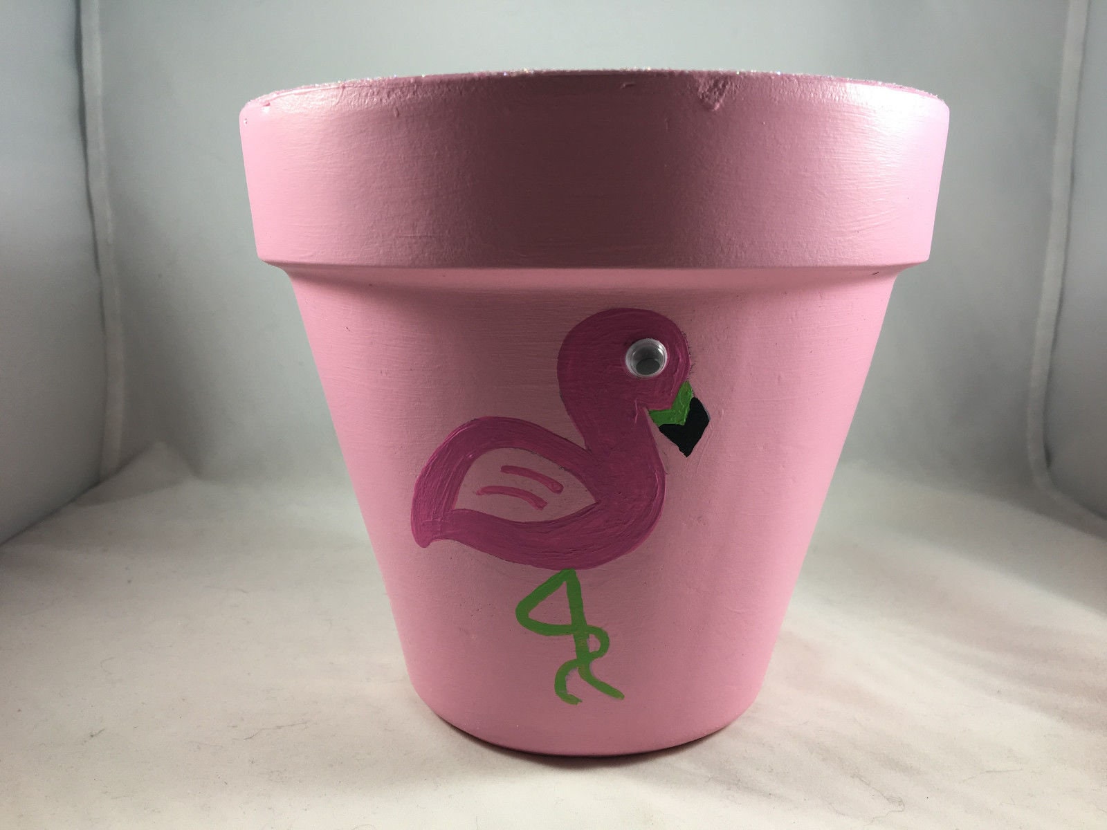 Pink Flamingo Hand Painted Large Flower Pot - Choose Your Size! - Etsy