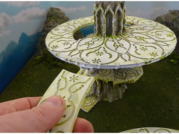 Elven Treehouse Set 28mm Terrain LOTR 40k SW Legion Tabletop Fantasy ...