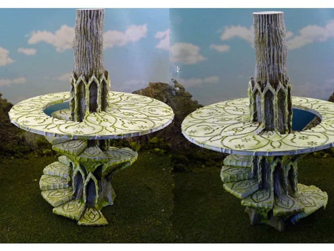 Elven Treehouse Set 28mm Terrain LOTR 40k SW Legion Tabletop Fantasy ...