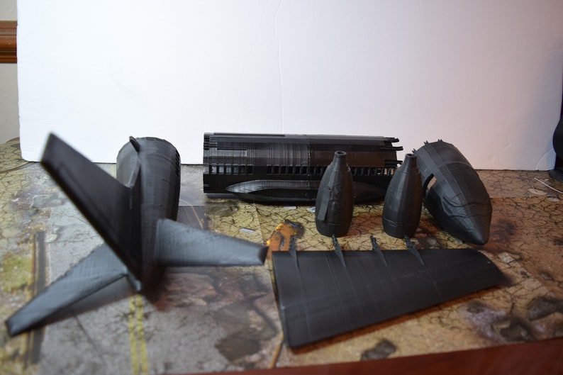 28mm Wargame Terrain Post Apocalyptic Jet Airplane-fallout - Etsy UK