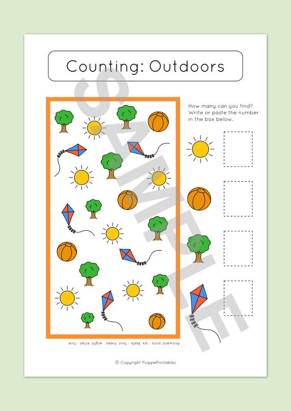 Hojas De Trabajo De Conteo Imprimibles