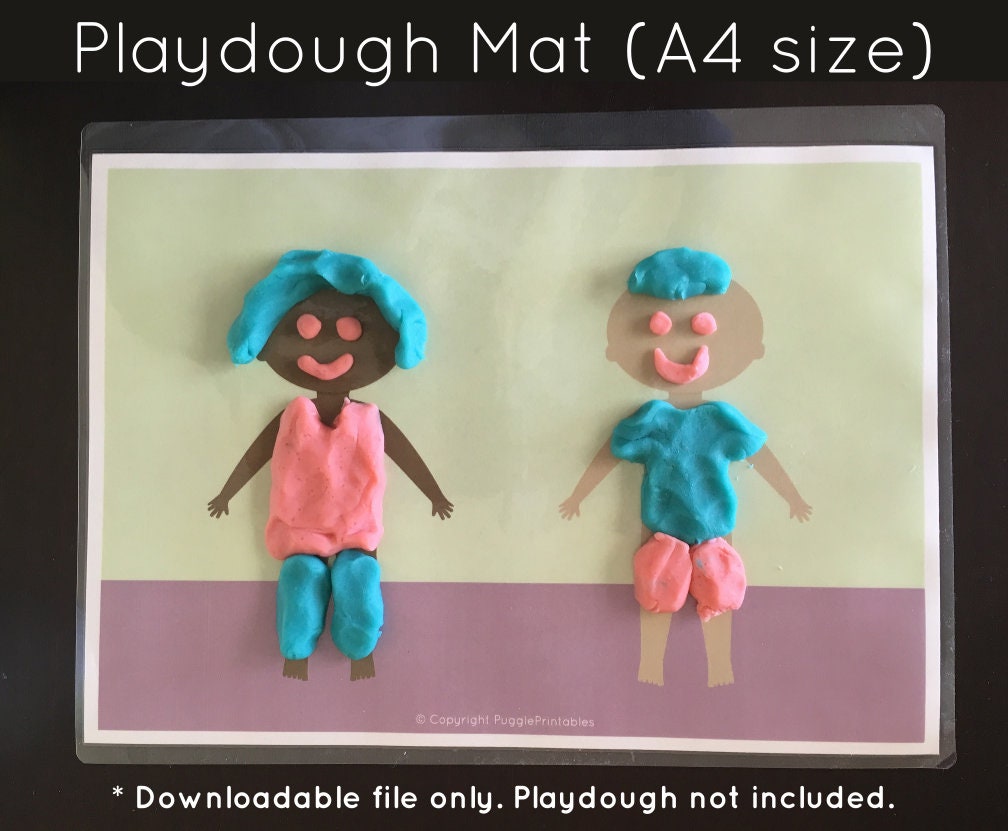 Printable Playdough Mat for toddlers and preschoolers Wikki | Etsy