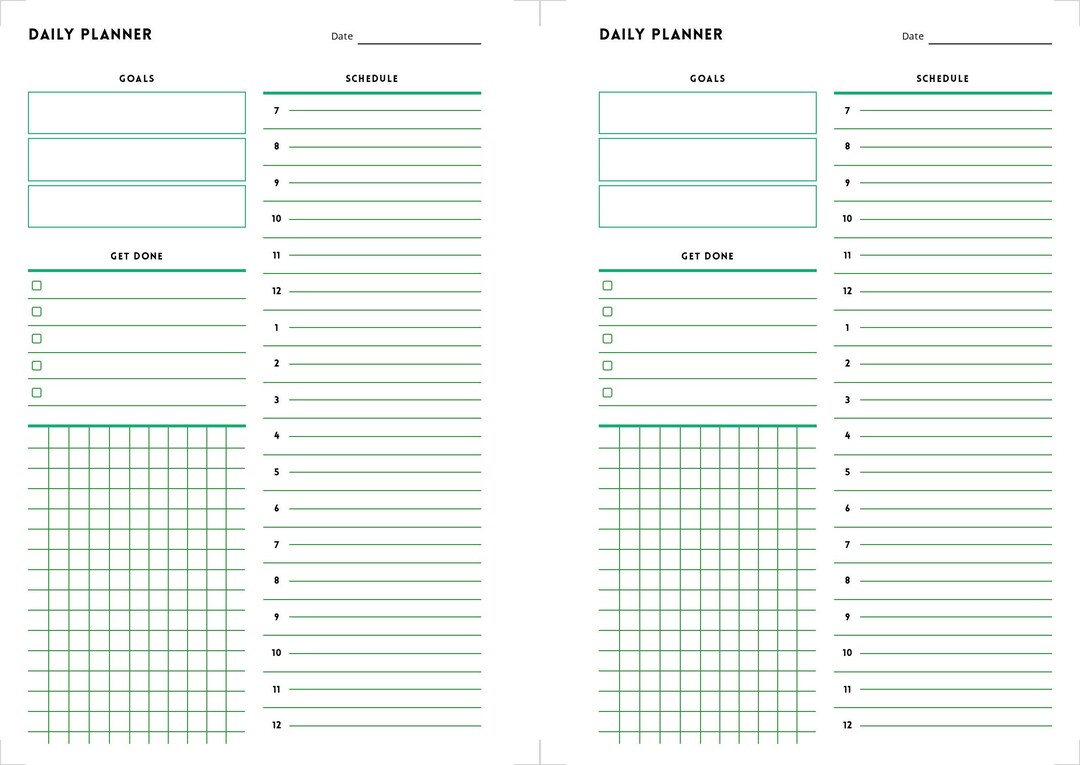Printable & Digital Daily Planner/schedule - Etsy