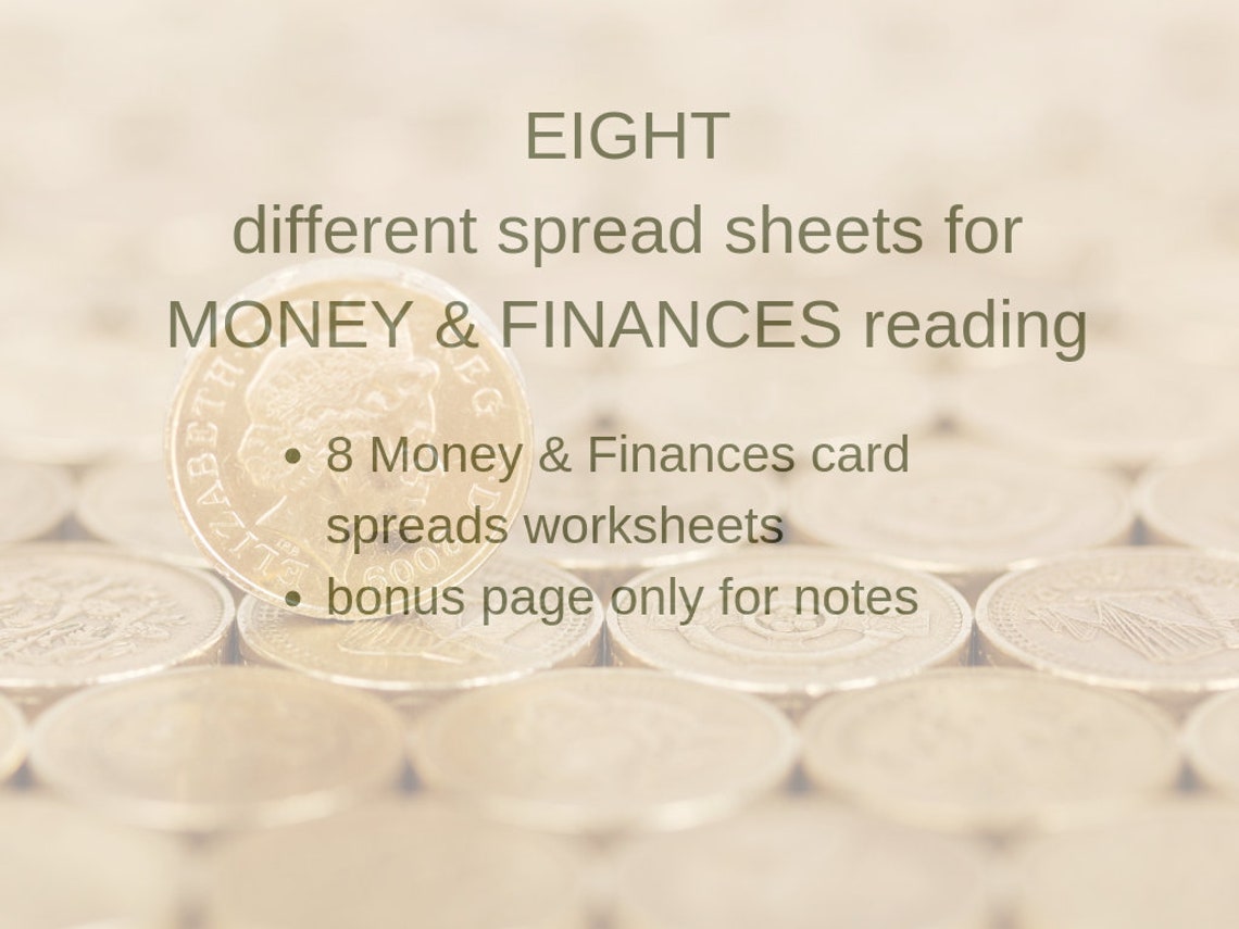 MONEY and FINANCES Tarot Spreads / Card Spreads - 8 Printable Pages ...