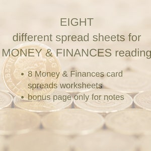 MONEY and FINANCES Tarot Spreads / Card Spreads - 8 Printable Pages ...