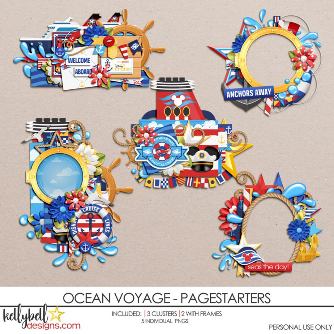 Ocean Voyage Page Starters - Etsy