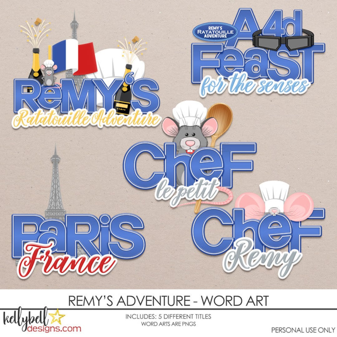 Remy's Adventure Word Art - Etsy
