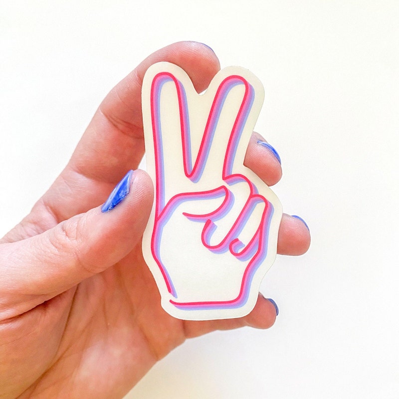 Neon Peace Sign - Etsy