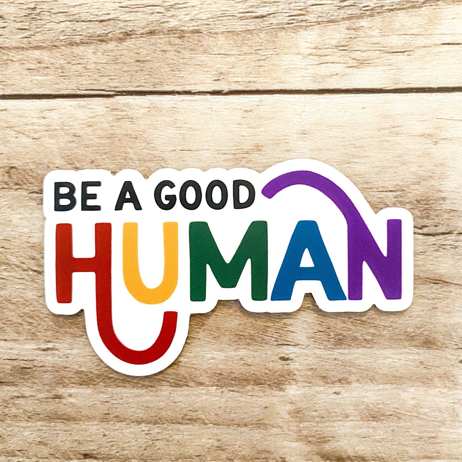 Be A Good Human Sticker Water Bottle Sticker Laptop Sticker - Etsy Israel