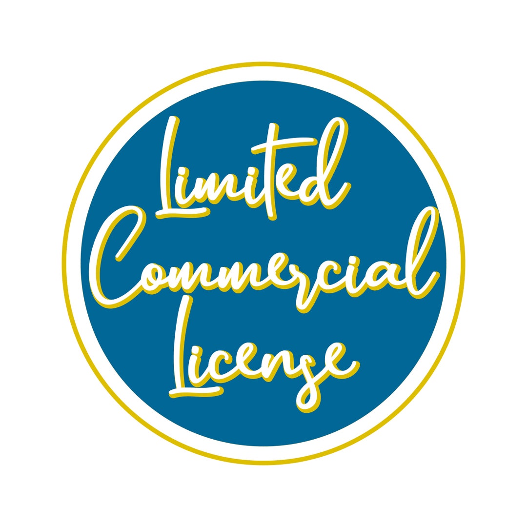 Limited Commercial License - Etsy