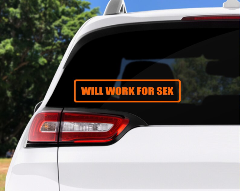 Will Work For Sex Decal Funny Naughty Car Decal Laptop Etsy
