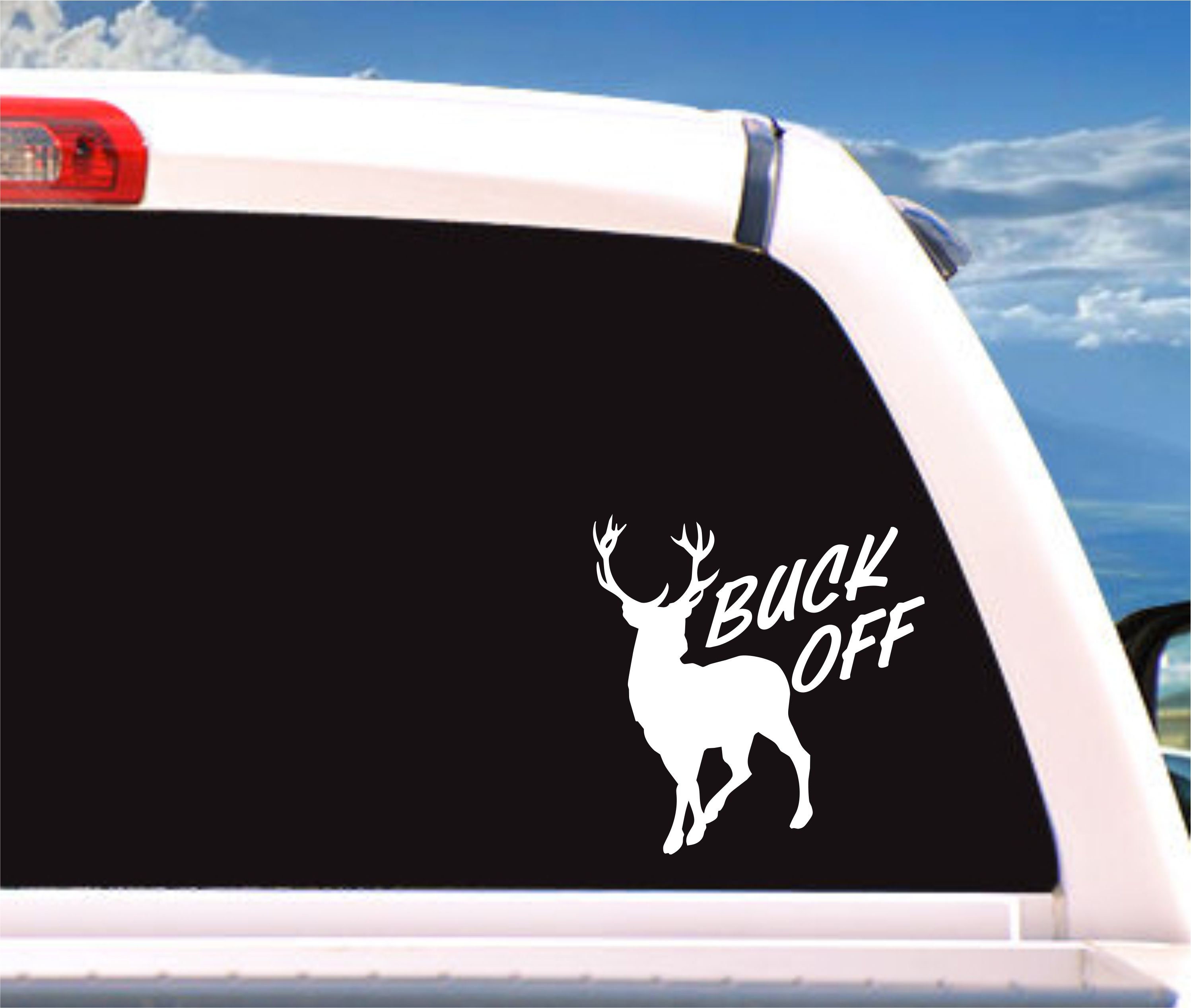 Buck Off decal/funny/funny car decals/hunting/car | Etsy