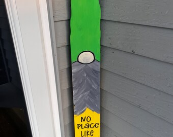 Wooden Gnome Welcome to Our Home Hand Painted Porch Sign - Etsy