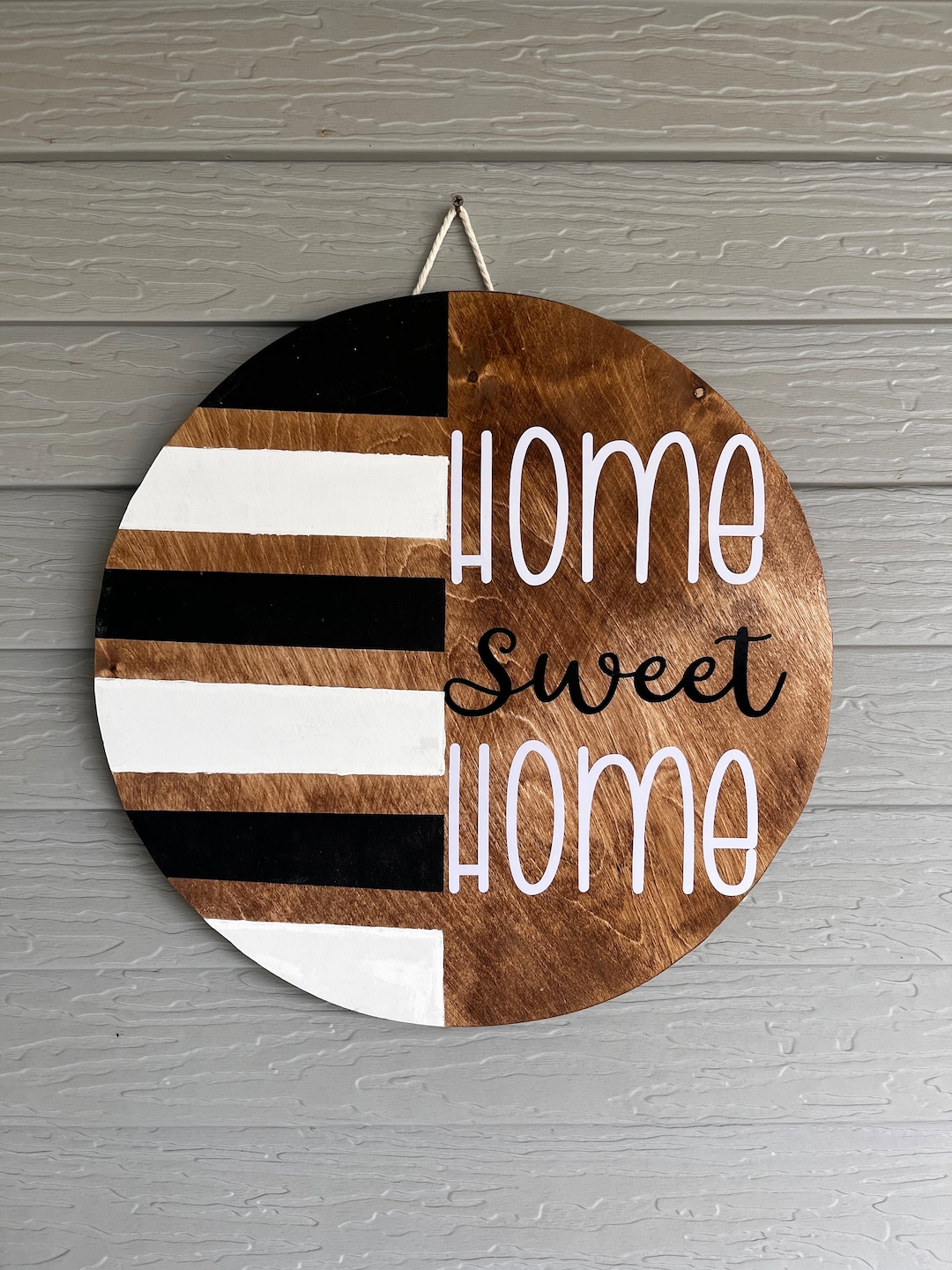 Round Wood Door Patio Porch Signs - Etsy