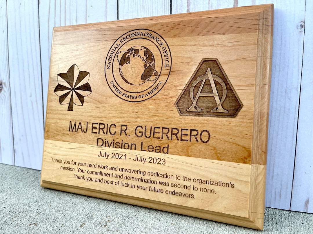 Army Award Plaque Navy Air Force Marines Space Force Coast Guard PCS ...