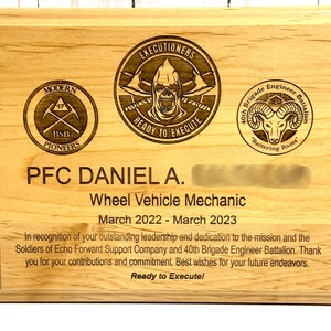 Army Award Plaque Navy Air Force Marines Coast Guard Space Force ...