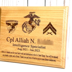 Army Award Plaque Navy Air Force Marines Coast Guard Space Force ...