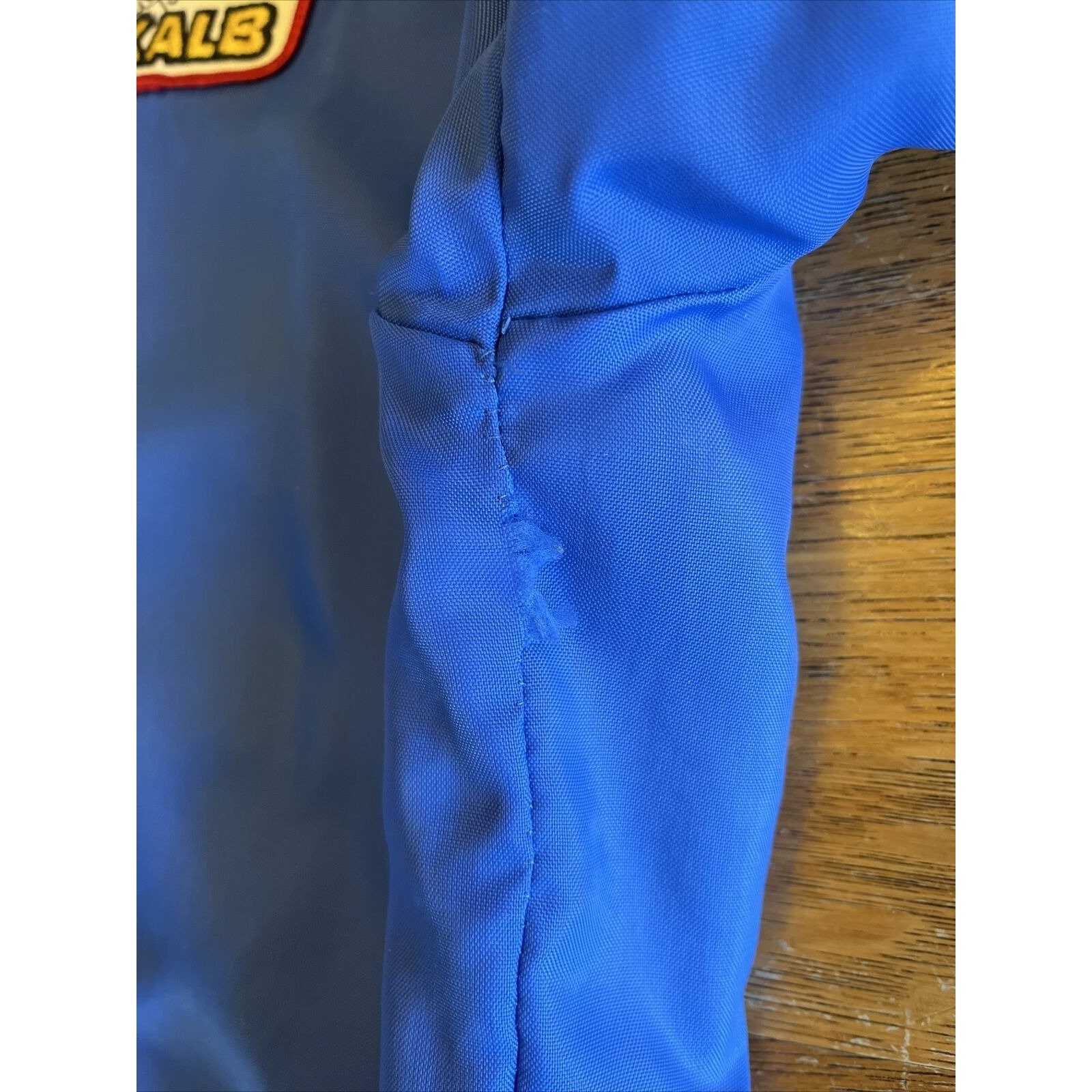 Vintage Dekalb Pig Patch Logo Faux Fur Lined King Louie Coaches Jacket ...