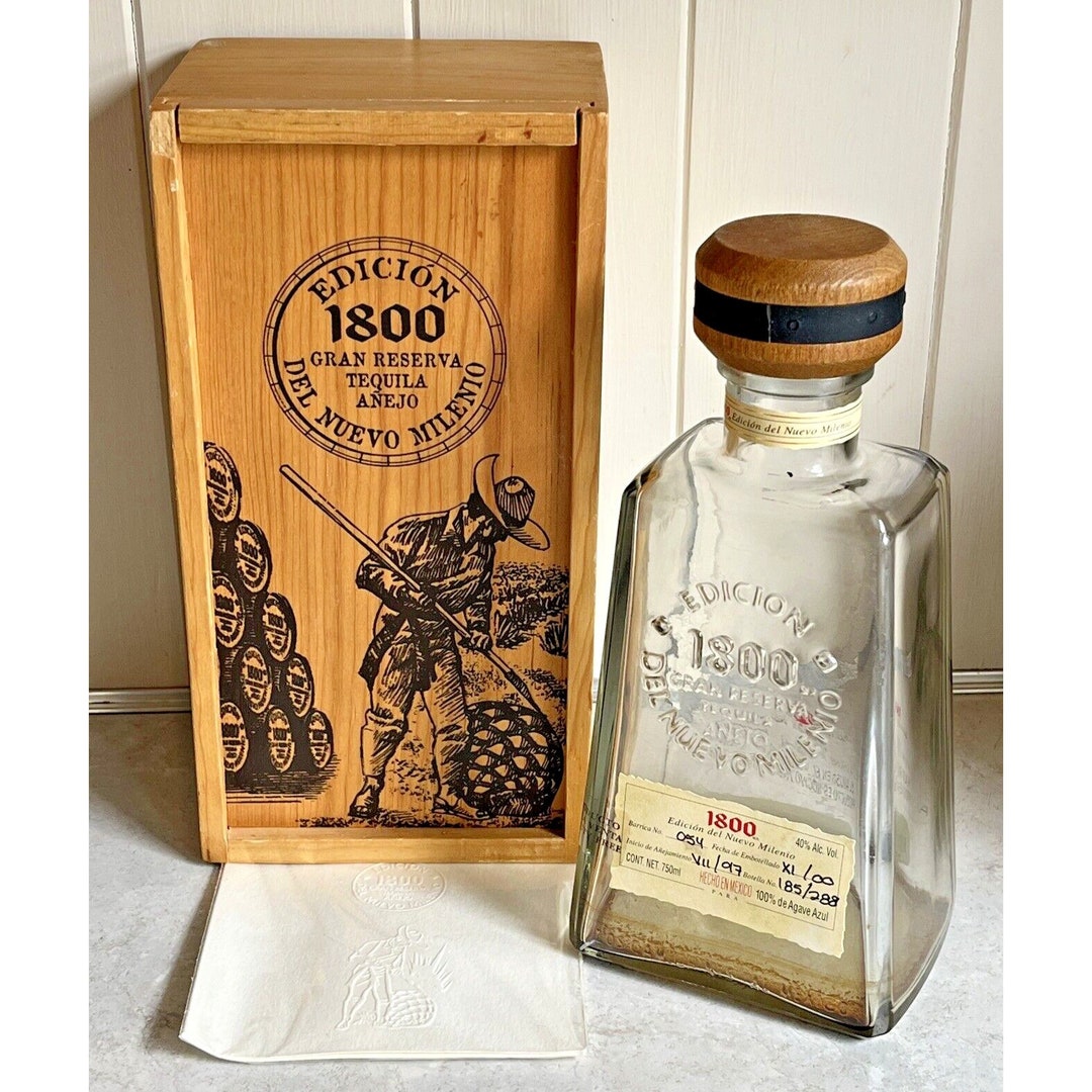 Edicion 1800 Gran Reserva Tequila Anejo Del Nuevo Milenio Empty Bottle ...