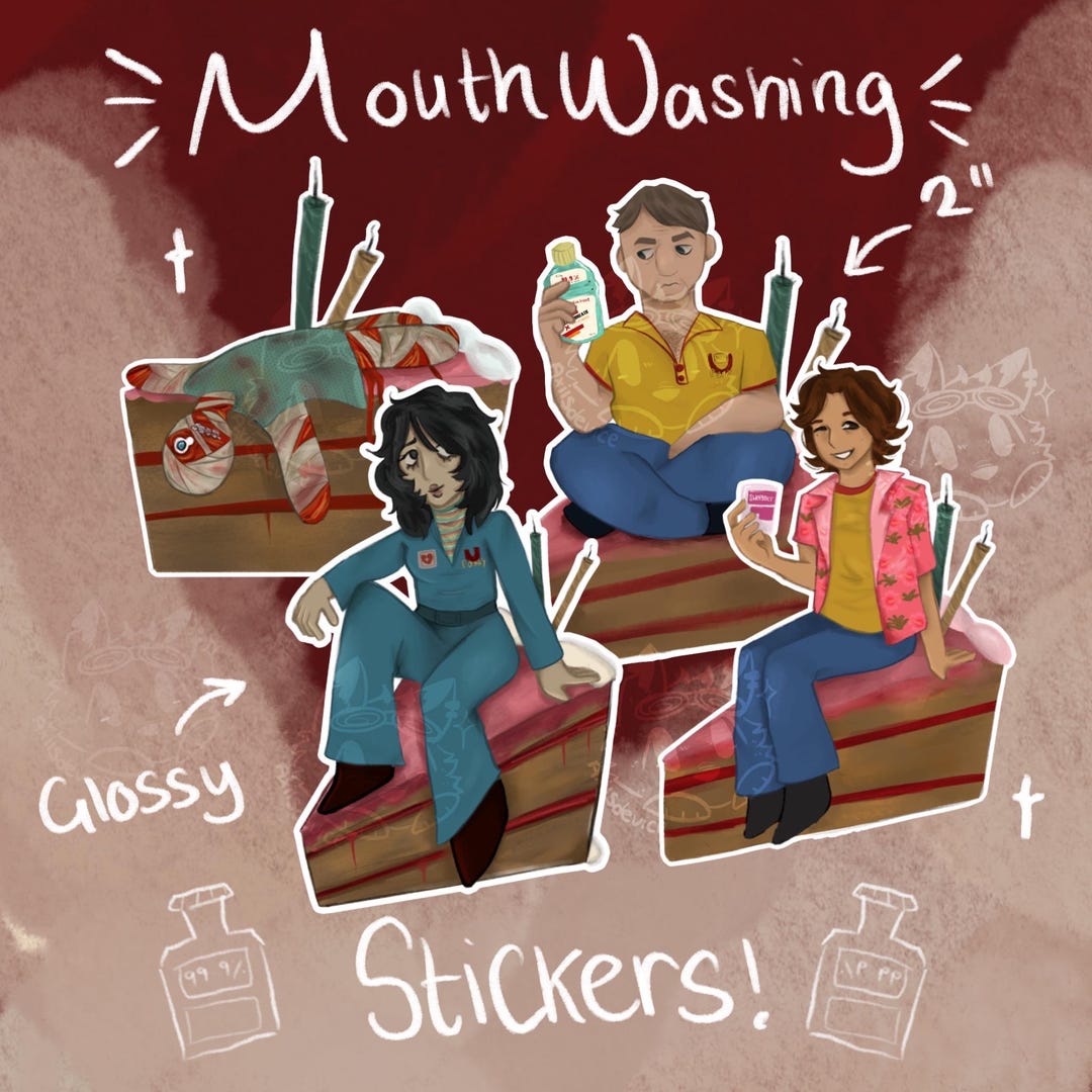 Mouthwashing Stickers | Mouthwashing Game | Anya | Daisuke | Curly ...