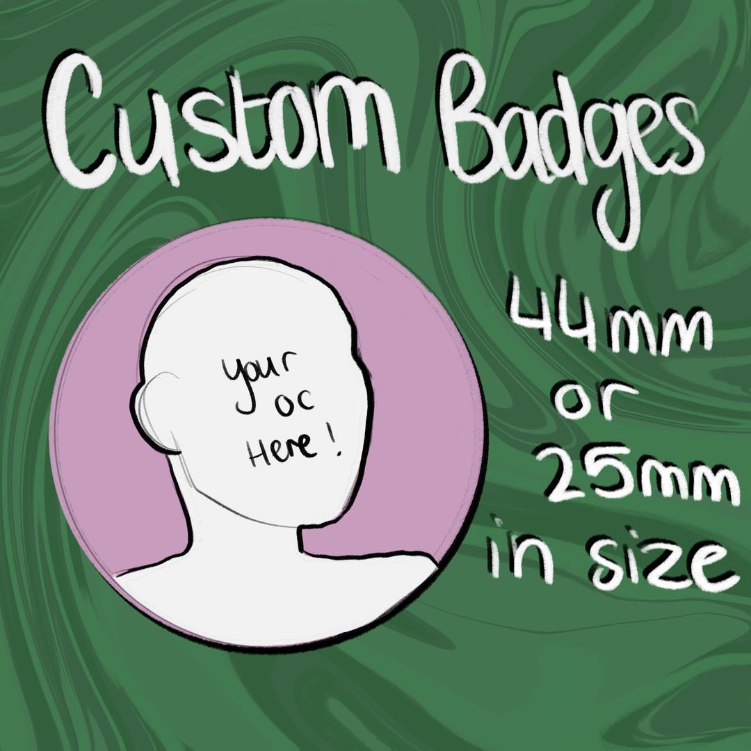 Custom Character Badges OC Original Character DND Dungeons and Dragons ...
