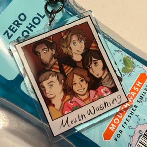 Mouthwashing Keychain Double Sided Mouthwashing Game Anya Daisuke Curly ...