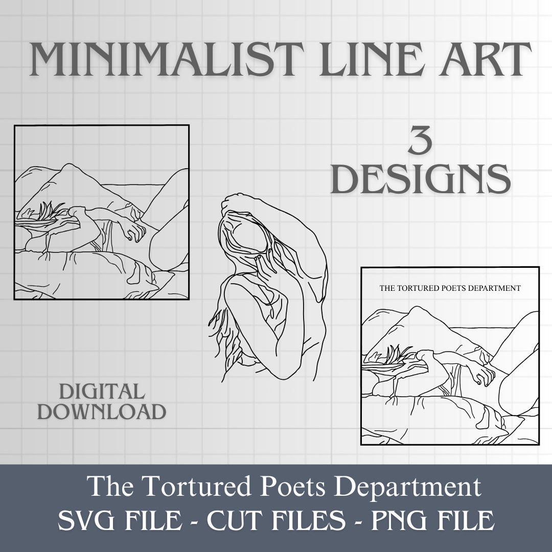Taylor Swift TTPD Minimal Line Art Digital Cut File SVG & PNG Files the ...