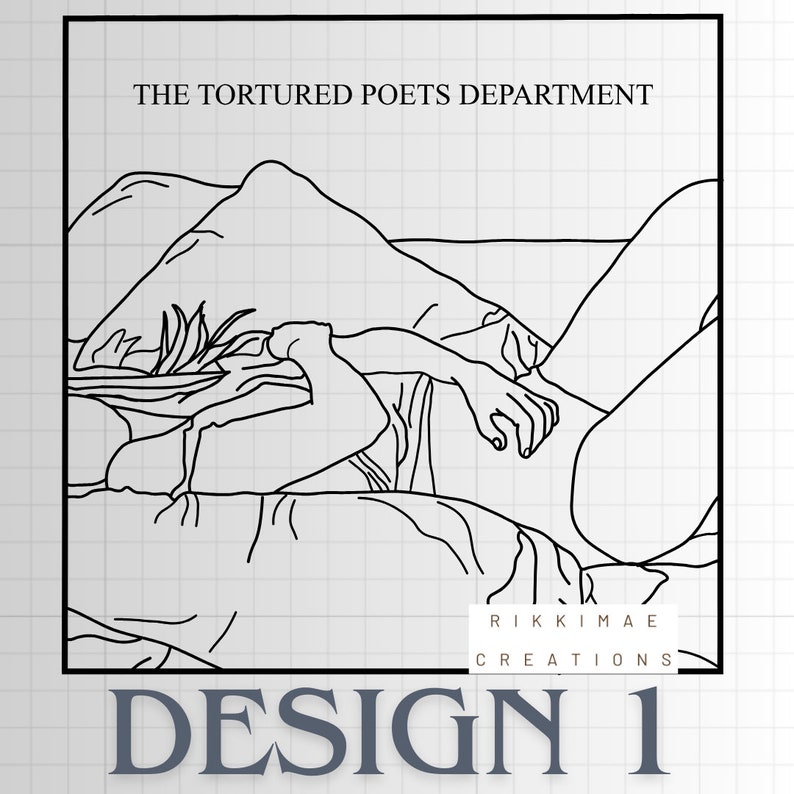 Taylor Swift TTPD Minimal Line Art Digital Cut File SVG & PNG Files ...