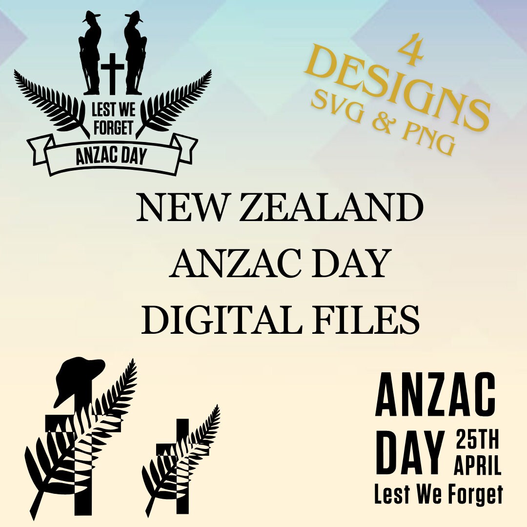 New Zealand ANZAC Day Svg & PNG Digital File Set - Etsy