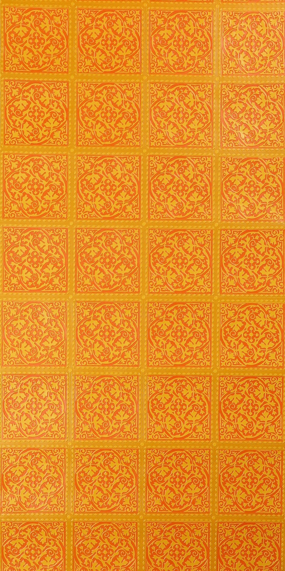 Vintage Wallpaper Celtic Orange #3616 - Etsy