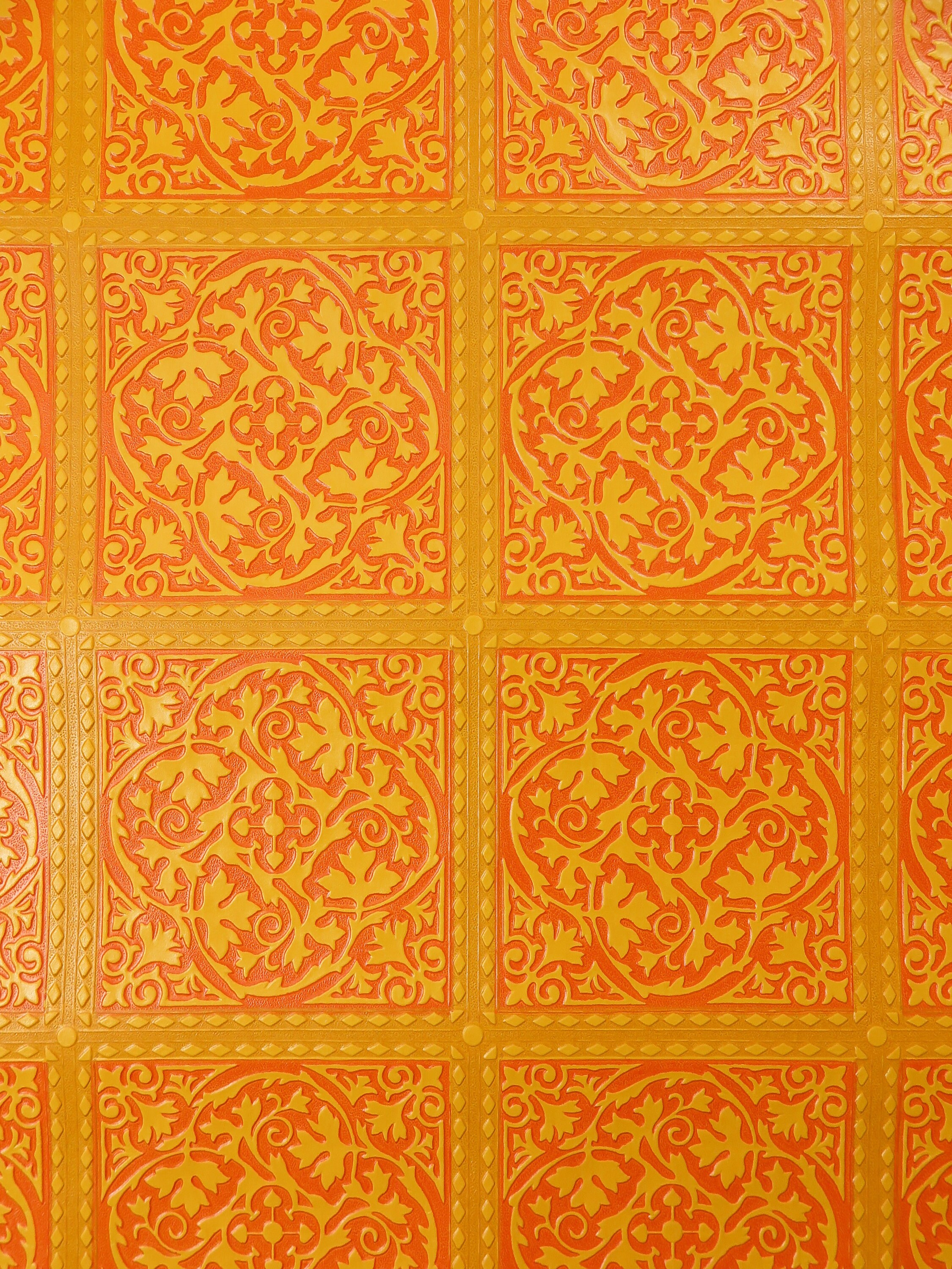 Vintage Wallpaper Celtic Orange #3616 - Etsy