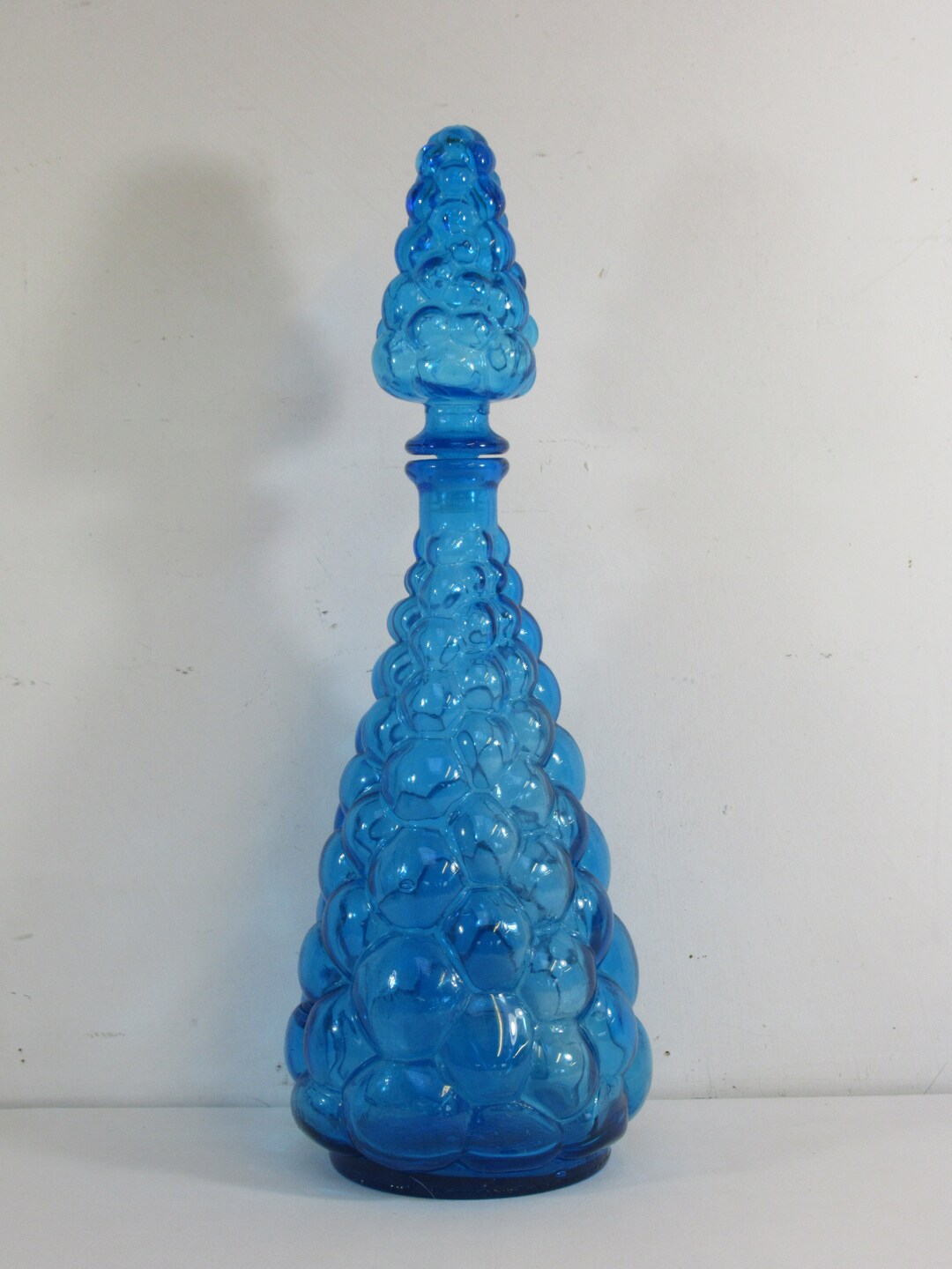Vintage Retro Blue Glass Italian Bubble Grape Pattern Genie - Etsy