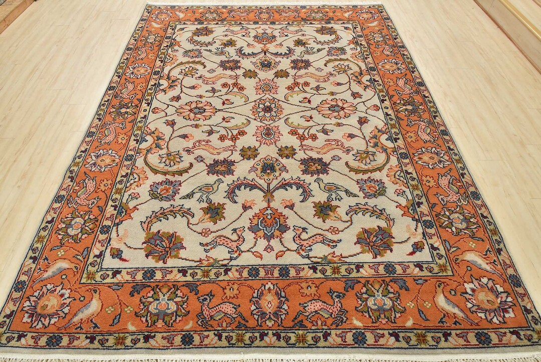 Tabriz Taba 711 X 102 Grey Wool Traditional Hand-knotted - Etsy