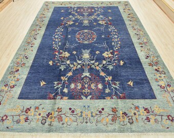 Blue Aubusson Rug - Etsy