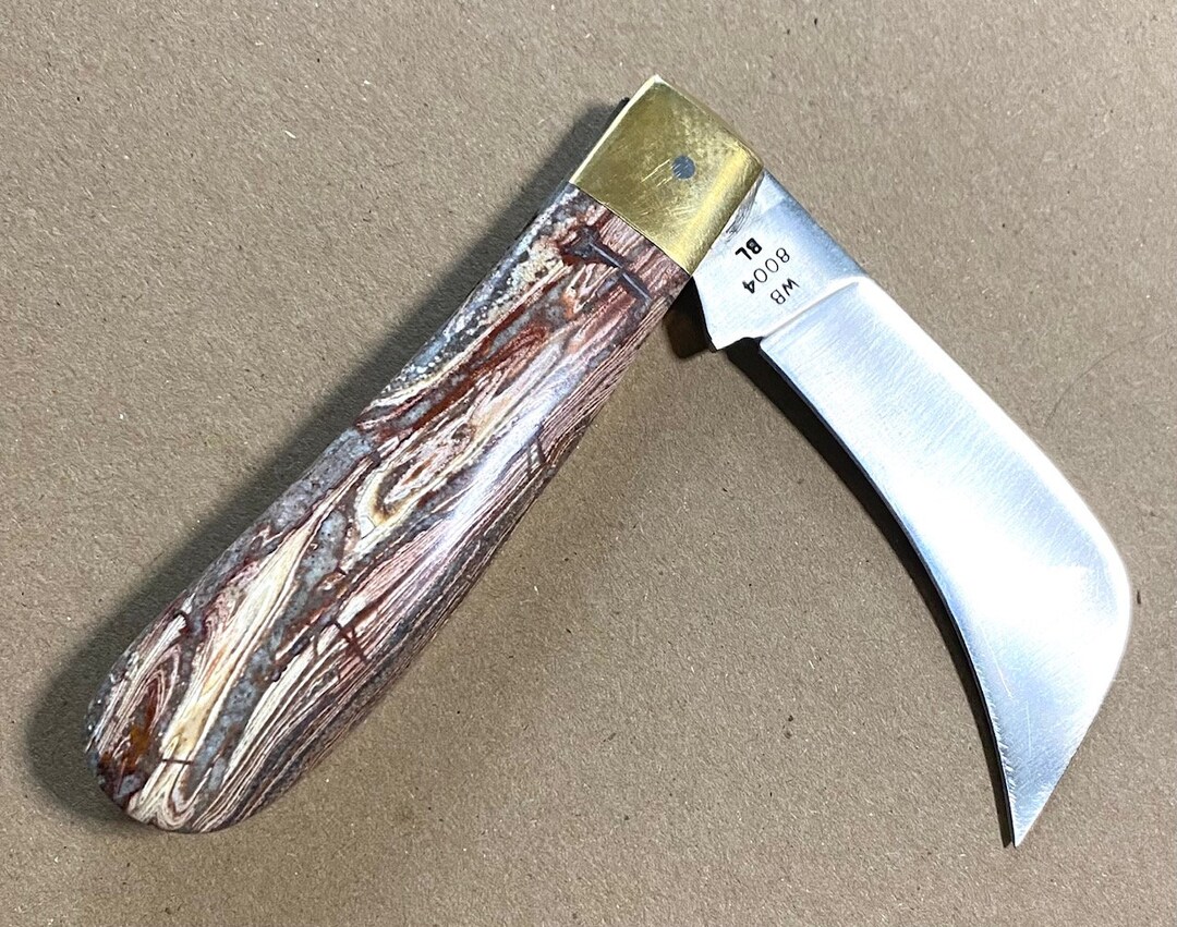 Wild Boar Hawkbill Pruner With Swirl Rhyolite Scales - Etsy