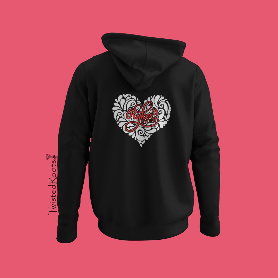Reflective Ryker Ryder Heart, Ryker, Unisex Hoodie, Ryker Sweatshirt, 3 ...