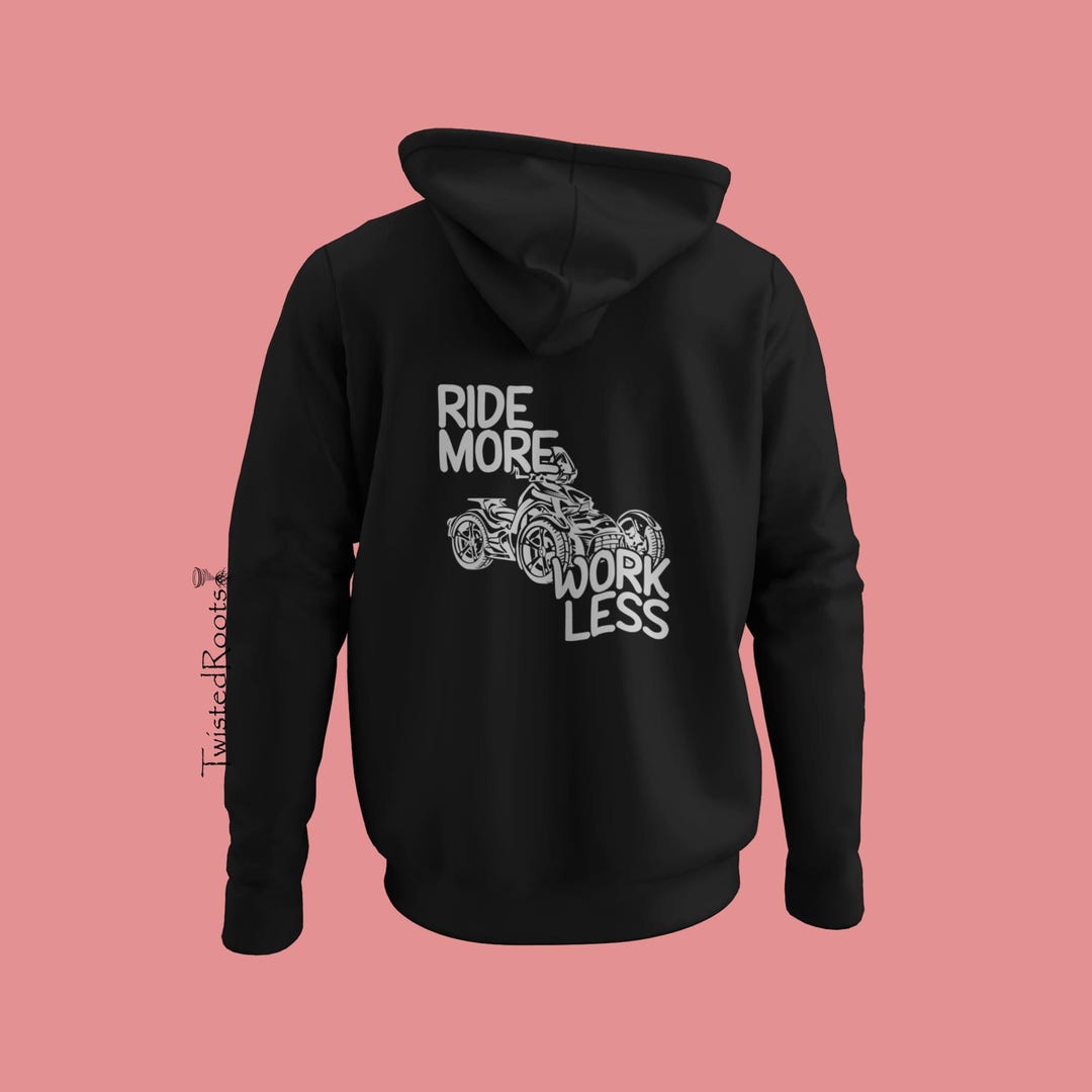 Reflective Ride More Work Less, Unisex Hoodie, Ryker Sweatshirt, 3 ...