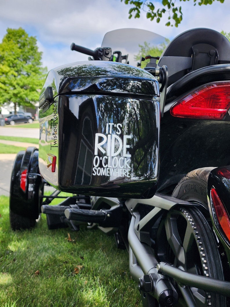 It's Ride O'clock Somewhere Decal, Ryker Ryder, Laptop Decal, Bumper ...