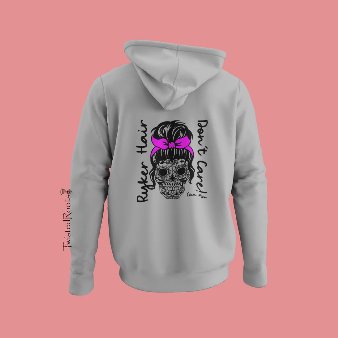 Ryker Hair Don't Care - Sugar Skull, Unisex Hooded Sweatshirt, 3 Wheel ...