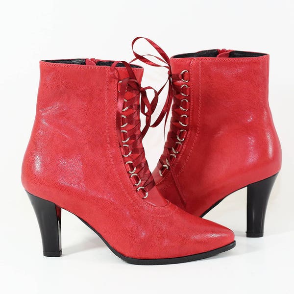 Red Boots - Etsy