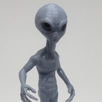 Grey Alien Figurine 10-12 Inch | 3D Printed Extraterrestrial Statue ...