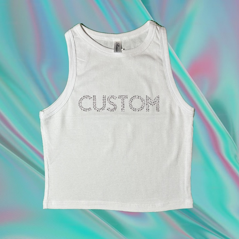 Rhinestone Crop Top - Etsy