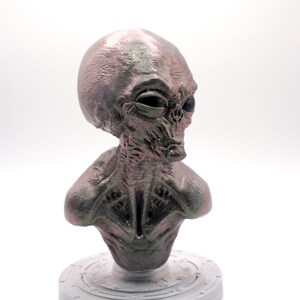 Grey Alien Bust | UFO Extraterrestrial Figurine | Unique Area 51 Decor ...