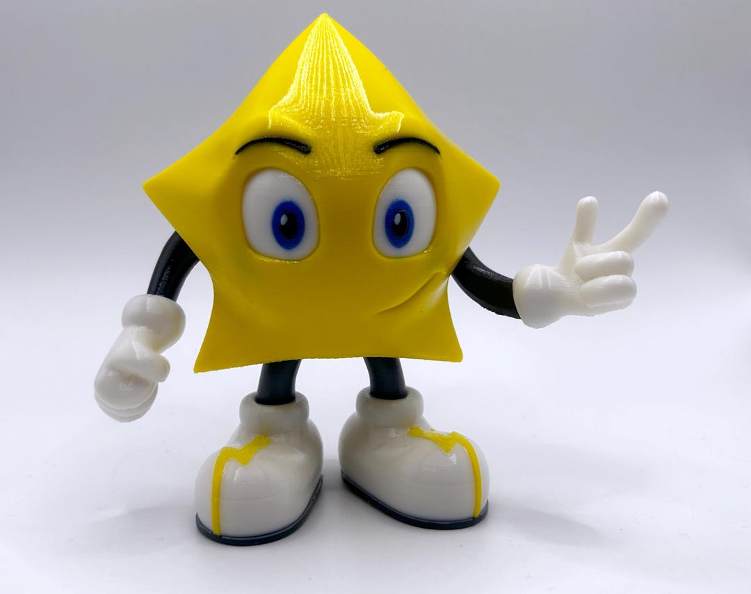 Ristar Sega Genesis Inspired Figure - Fan Art Star Figure, Retro Video ...