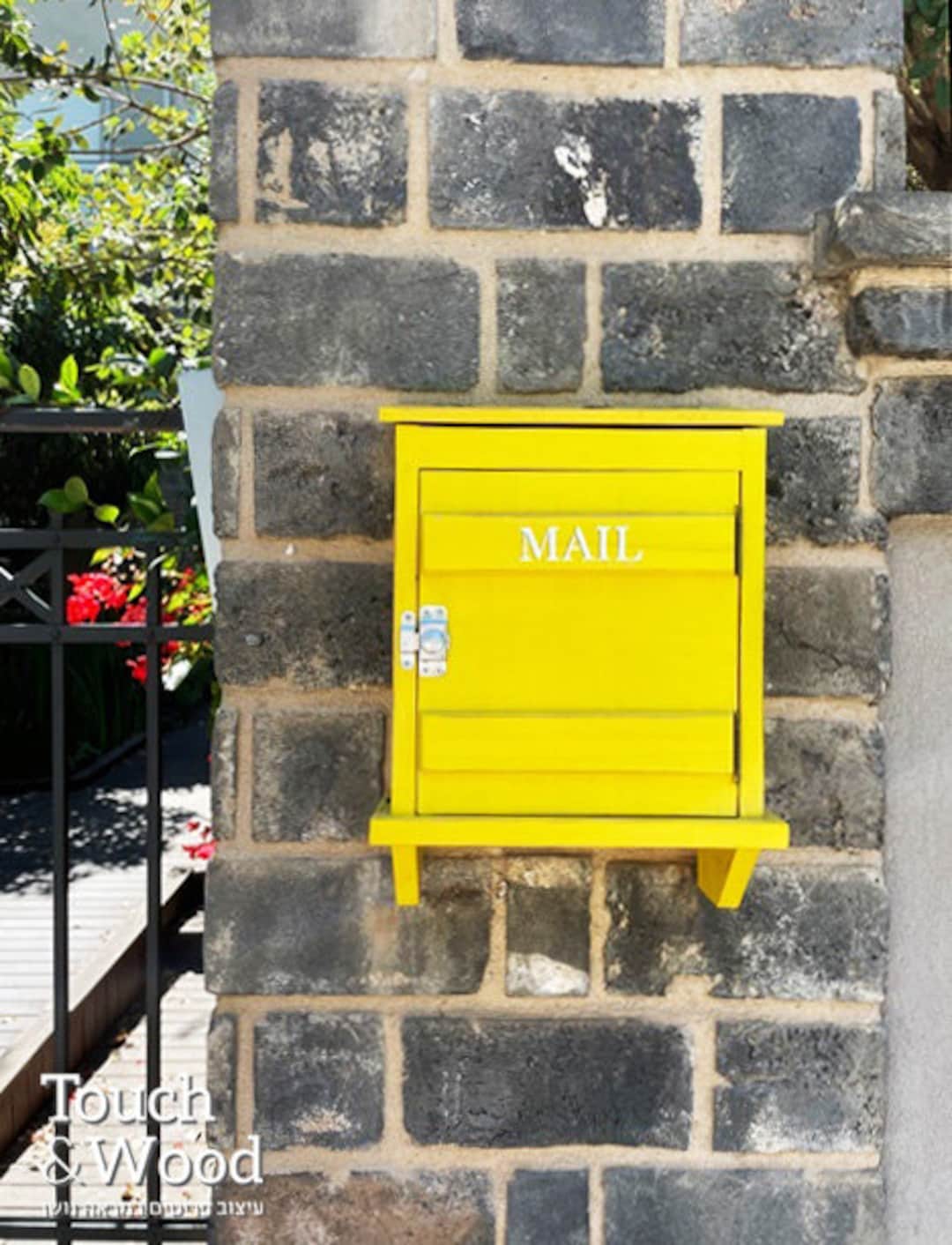 Wood Mail Box | Personalized Mail Box | Wall Mounted Mail Box ...