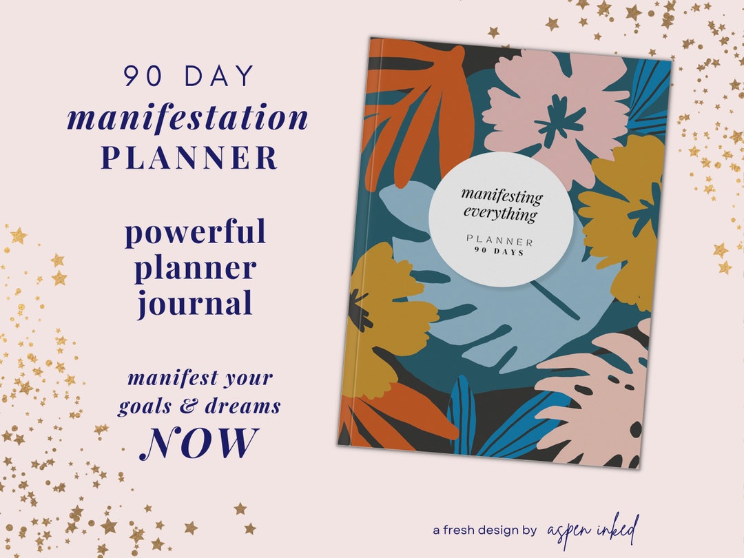 90 Day Manifestation Planner, Workbook, Guided Journal With Goal ...