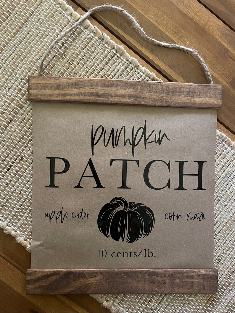 Pumpkin Patch Scroll Sign | Farmhouse Fall Sign | Pumpkin Sign | Fall ...