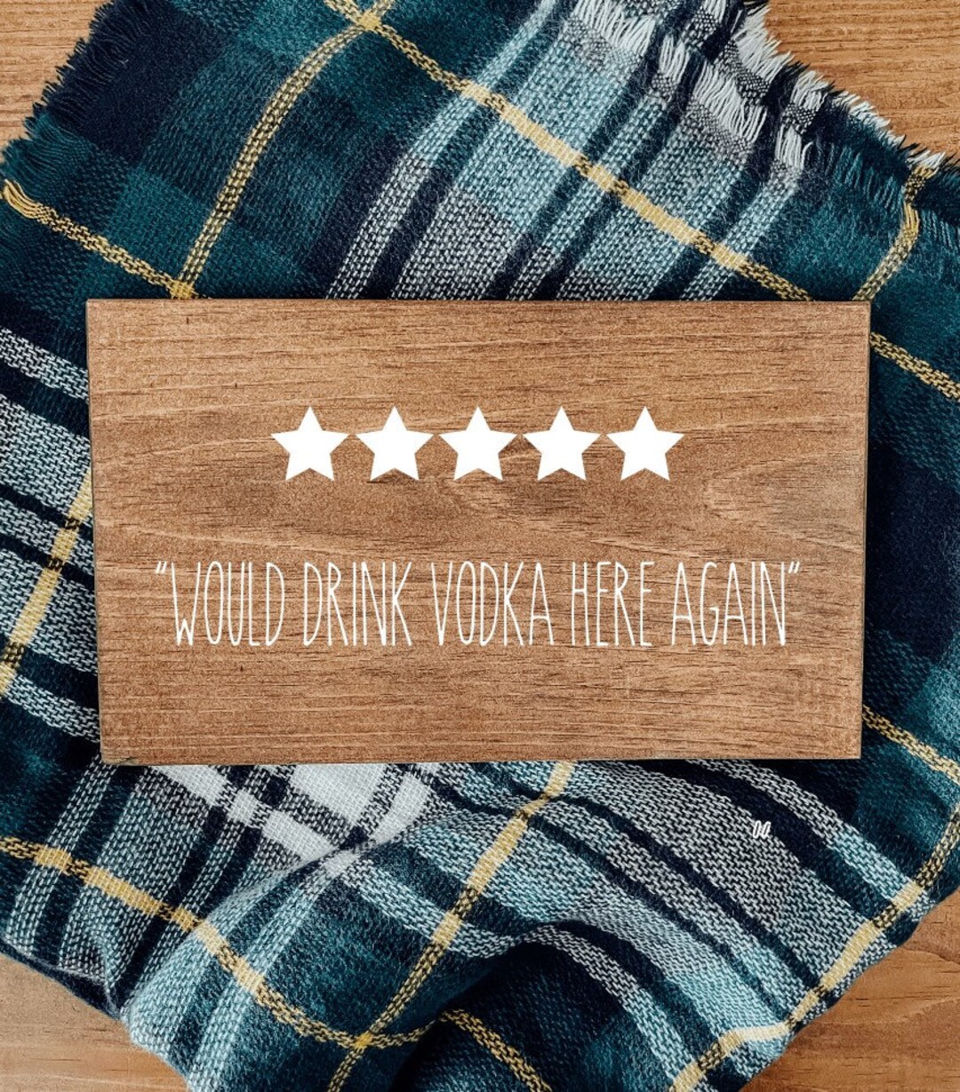 Vodka Bar Sign: Funny Five Star Wood Decor - Etsy