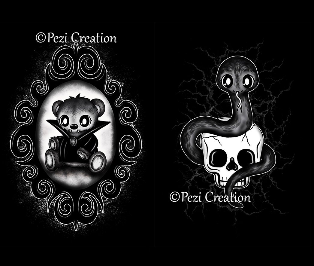 Cute Gothic Animals Poster Calendar - Etsy